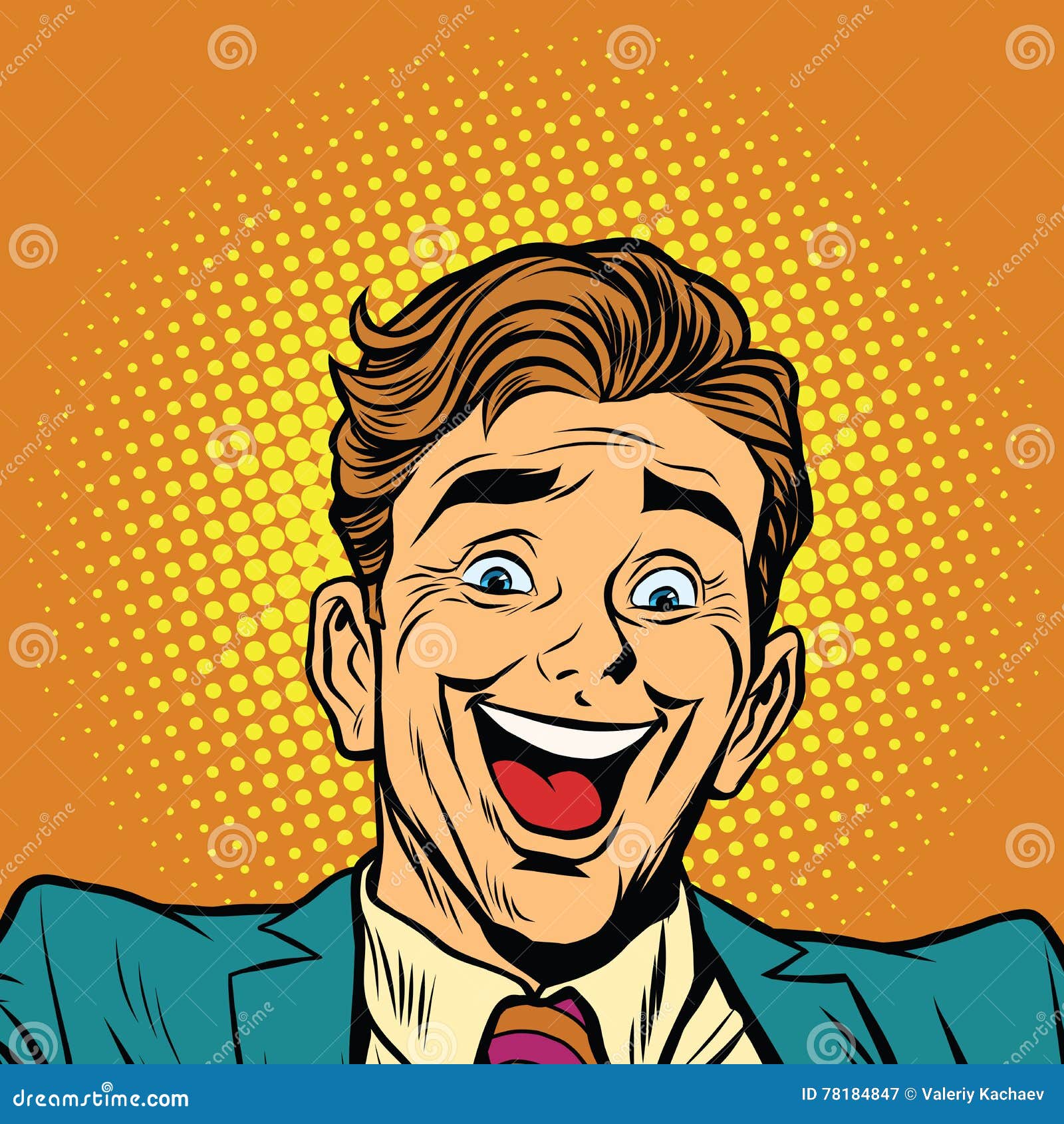 Personne Joyeuse Superbe De Visage Heureux Illustration de Vecteur ...