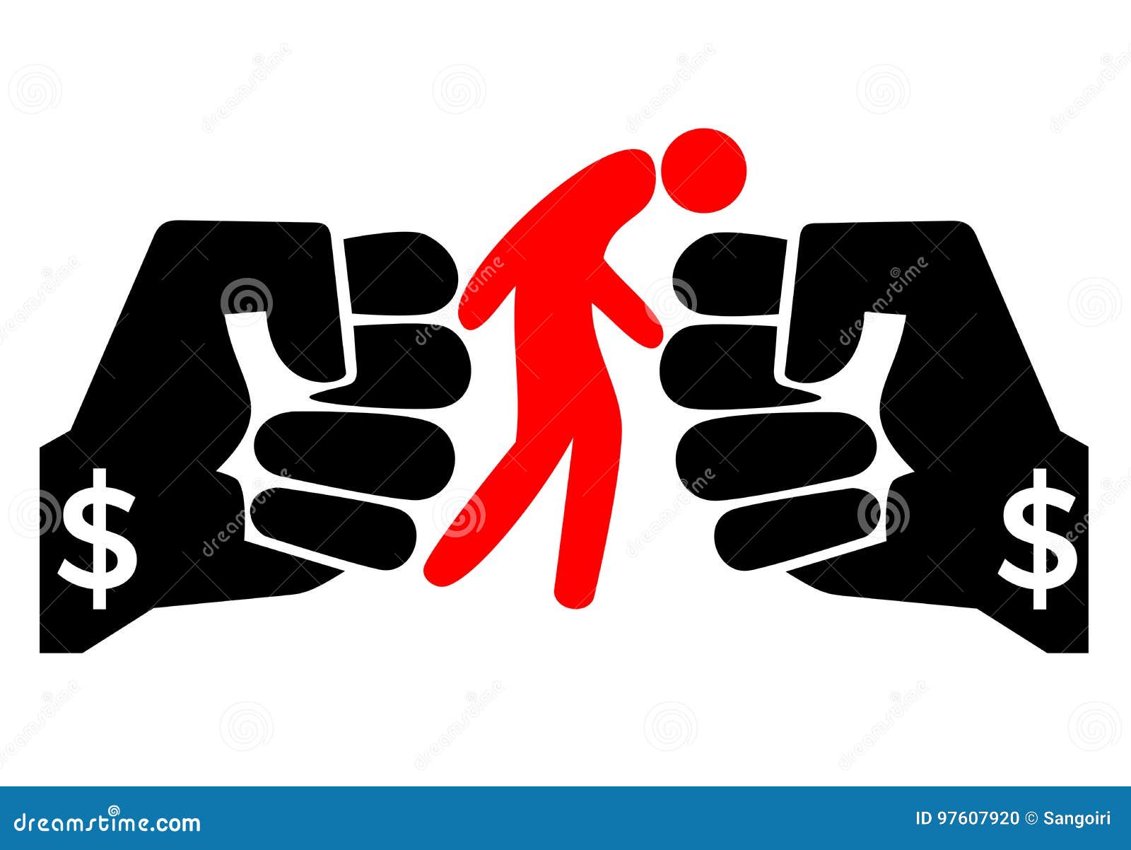 Personne Obtenant Faite Du Chantage Illustration Stock - Illustration ...