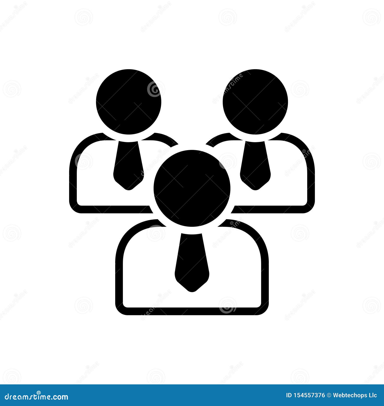 Black Solid Icon for Personnel, Staff and People Stock Vector ...