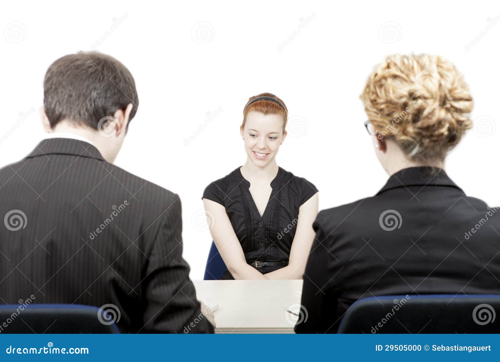Personnel Officers Interviewing a Candidate Stock Photo - Image of ...