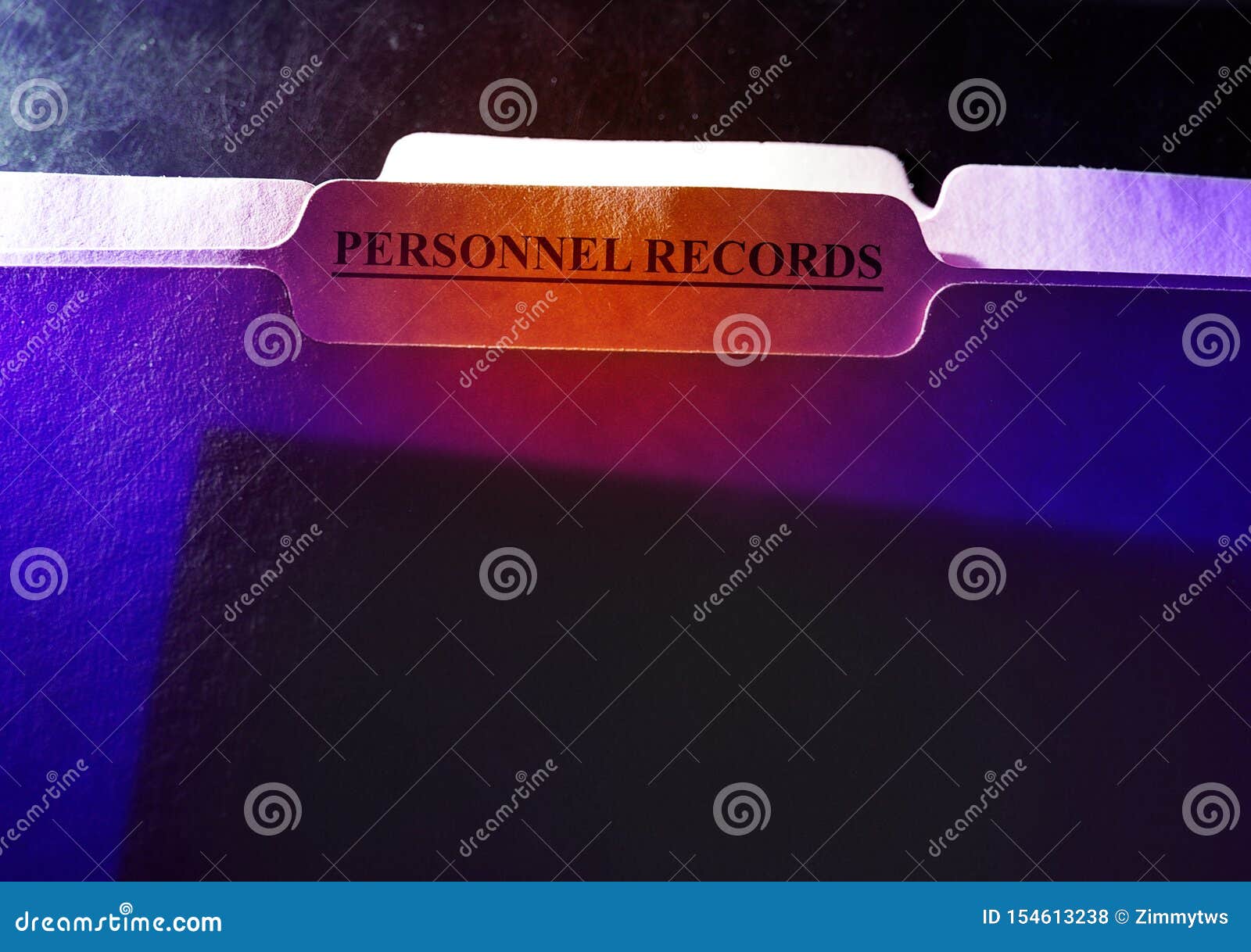 Personnel Records folder stock photo. Image of privacy - 154613238