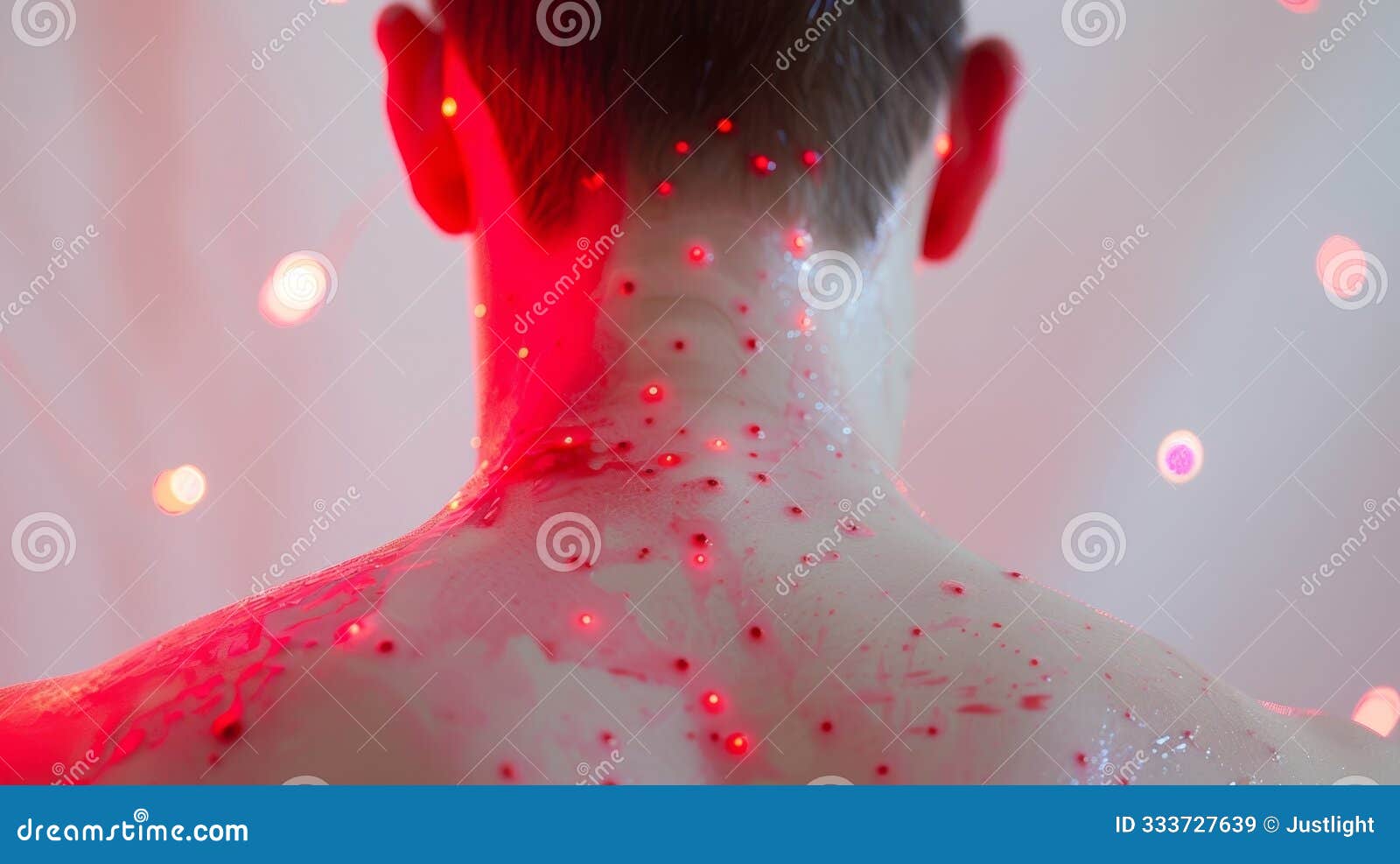 A Persons Back Covered in Red Marks from Cupping Therapy Which is Often ...