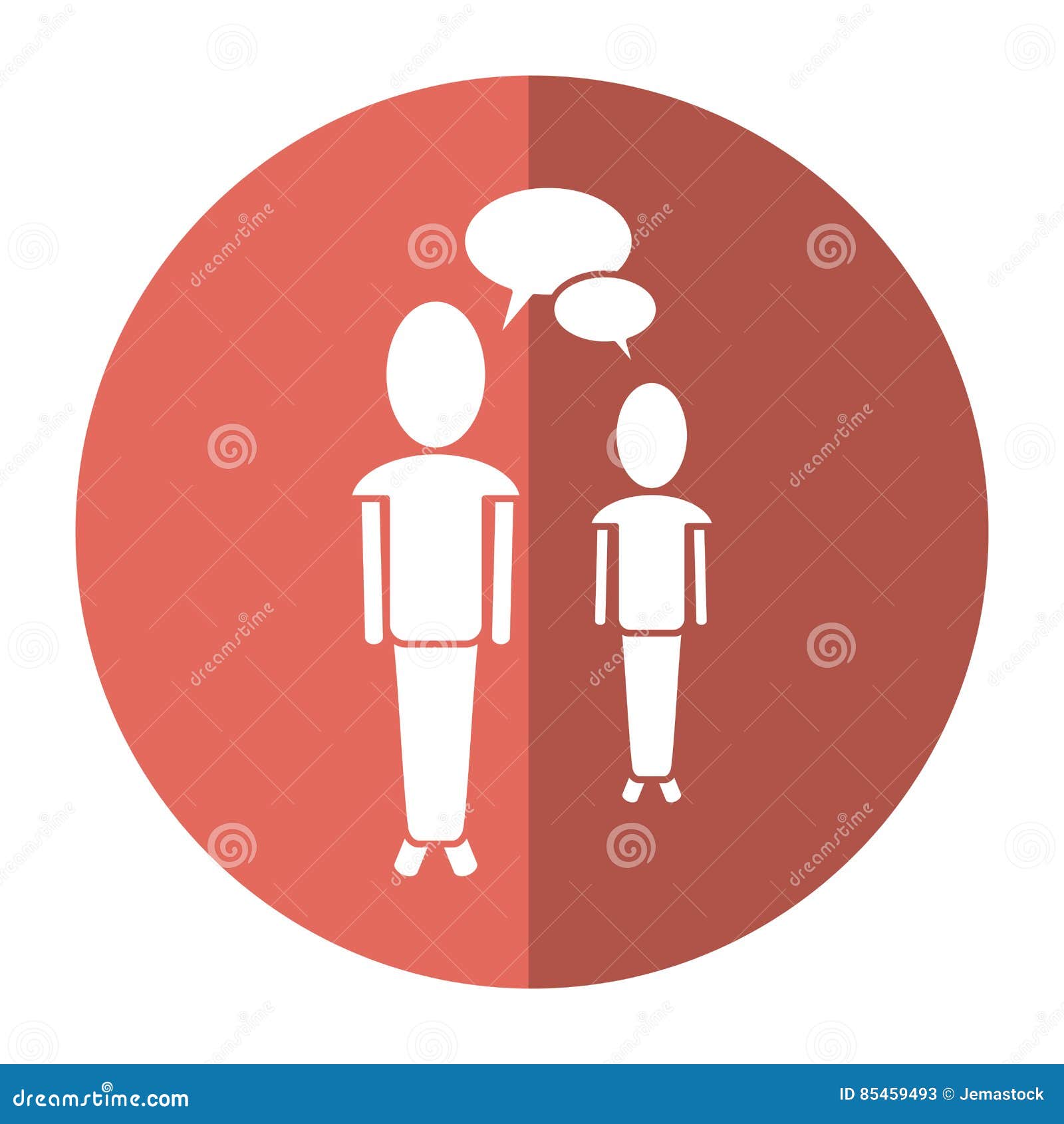 Persons Bubble Speech Talking Chatting Shadow Stock Vector ...