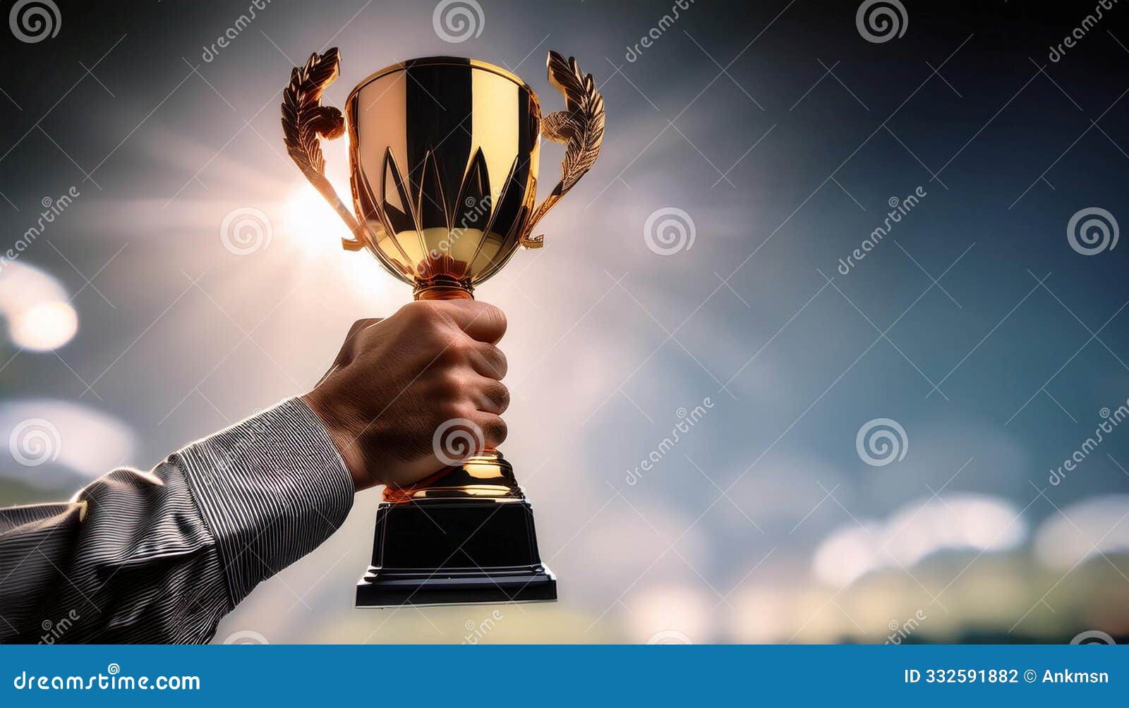 Persons Hand Holding a Trophy, Symbolizing Achievement, Perseverance ...