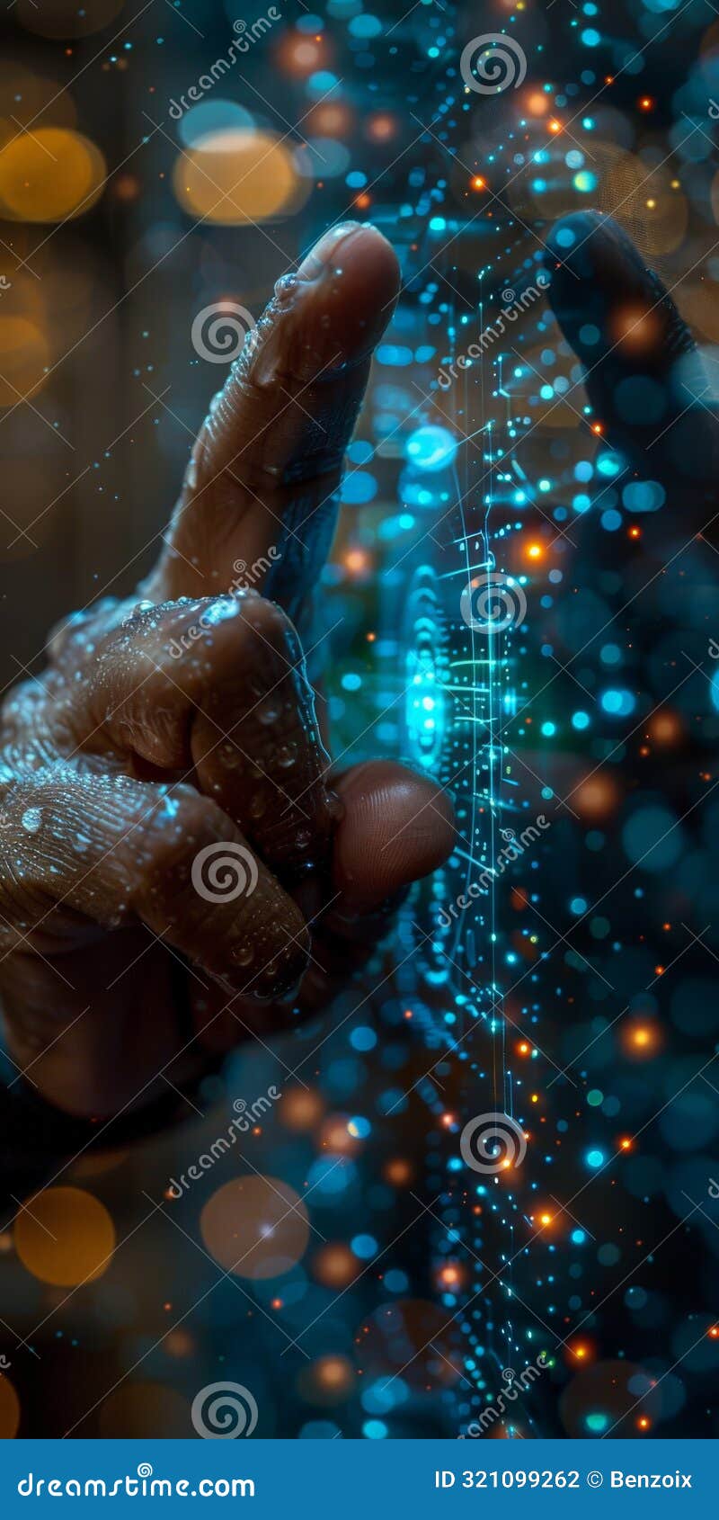 A Persons Hand is Seen Touching a Digital Screen in Closeup Stock ...