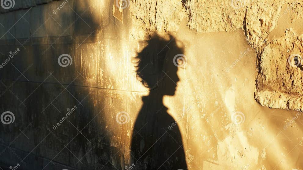 The Persons Shadow in this Image is Distorted by the Bright ...