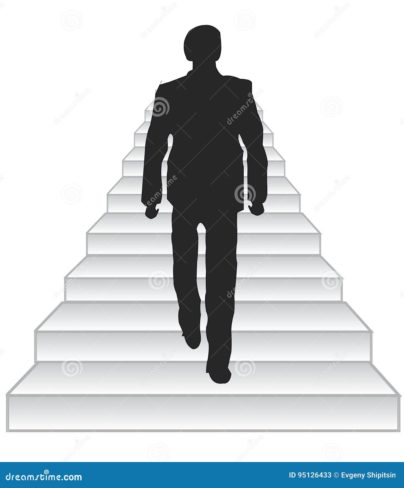 Persons on stairway stock vector. Illustration of stairway - 95126433
