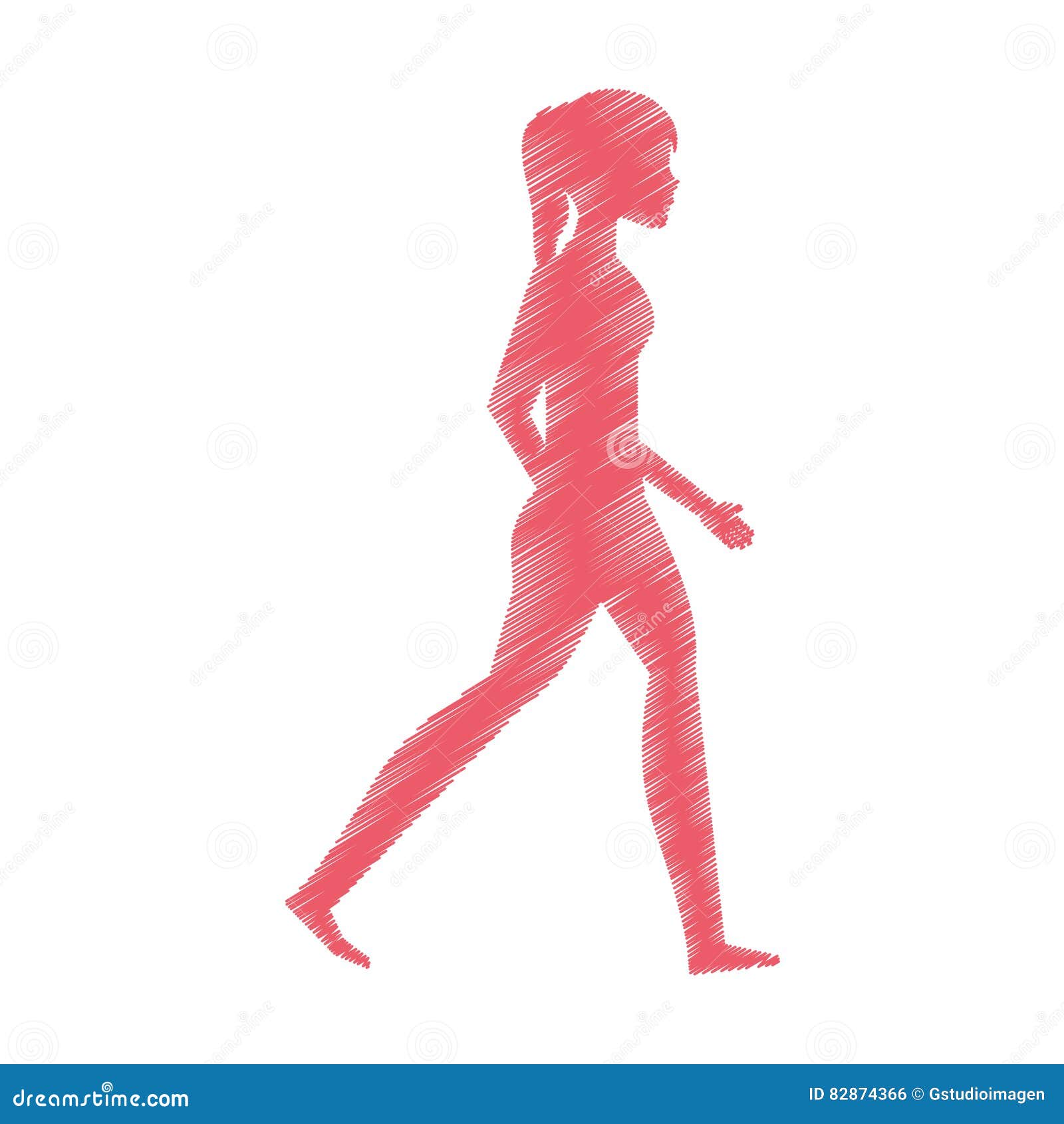 Persoon Die Geïsoleerd Pictogram Lopen Stock Illustratie - Illustration ...