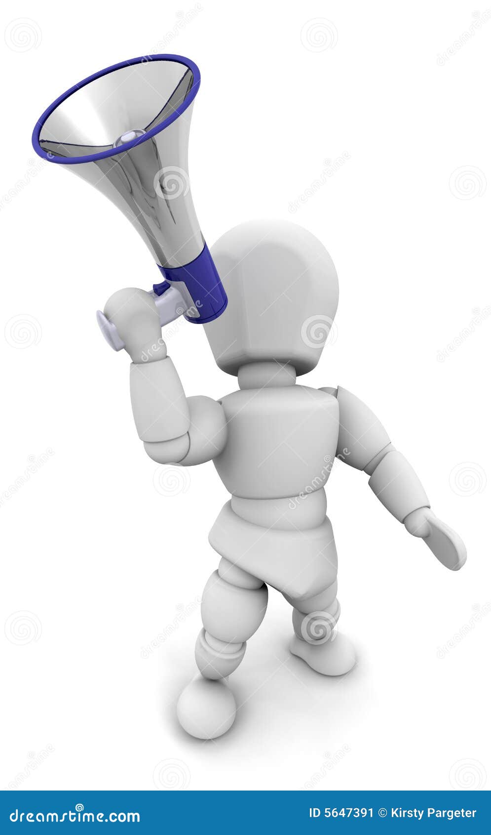 Persoon Die in Megafoon Schreeuwt Stock Illustratie - Illustration of ...