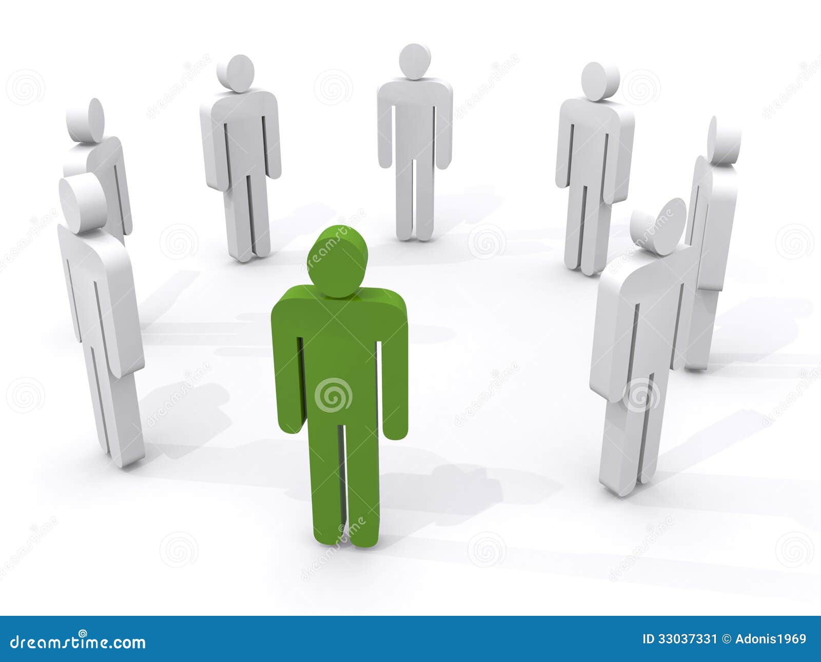 Persoon Het Integreren in Groep Stock Illustratie - Illustration of ...
