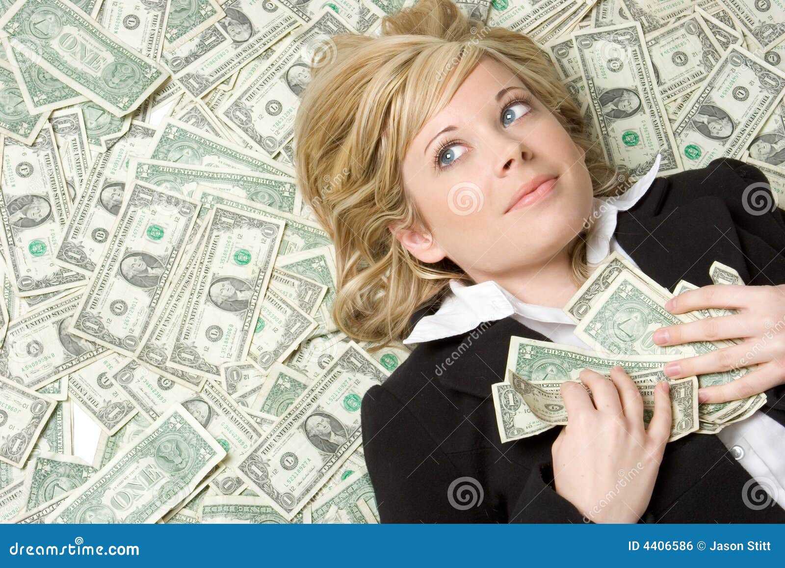 Persoon met Geld stock foto. Image of vrouw, financiën - 4406586