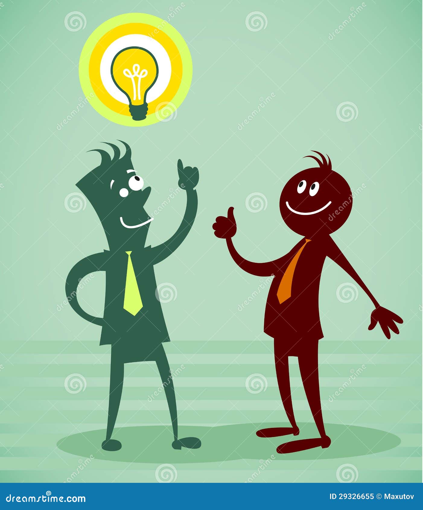 Persoon met goed idee vector illustratie. Illustration of concepten ...