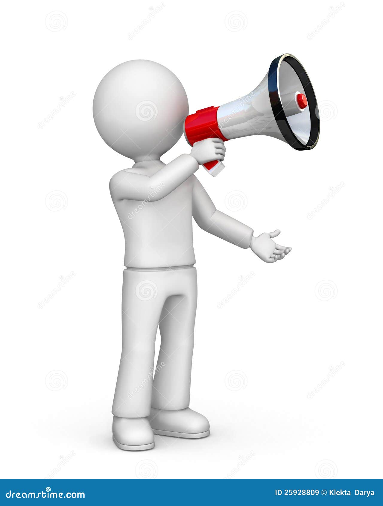 Persoon met megafoon stock illustratie. Illustration of persoon - 25928809