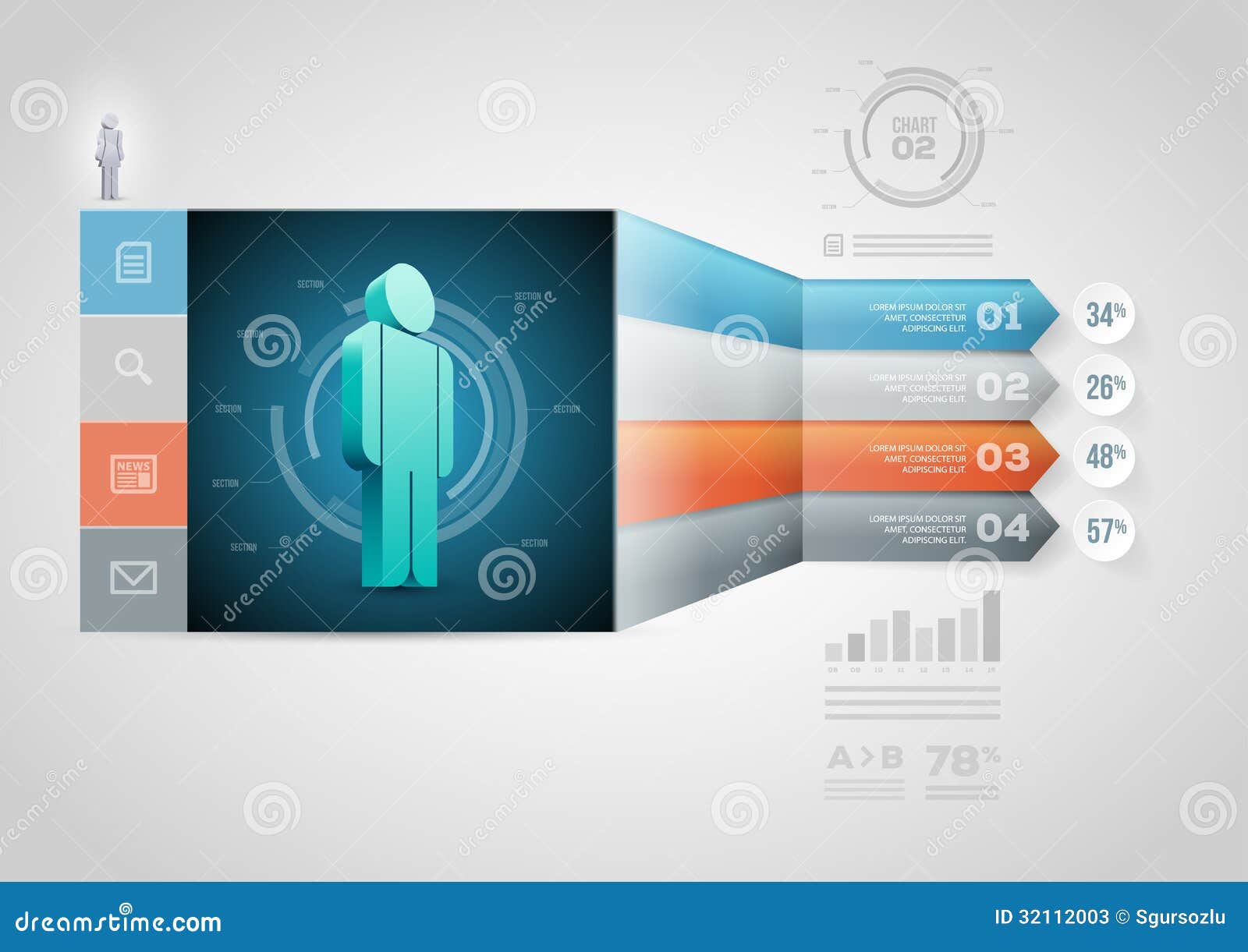 Perspective Arrow Infographic Template Stock Vector - Illustration of ...