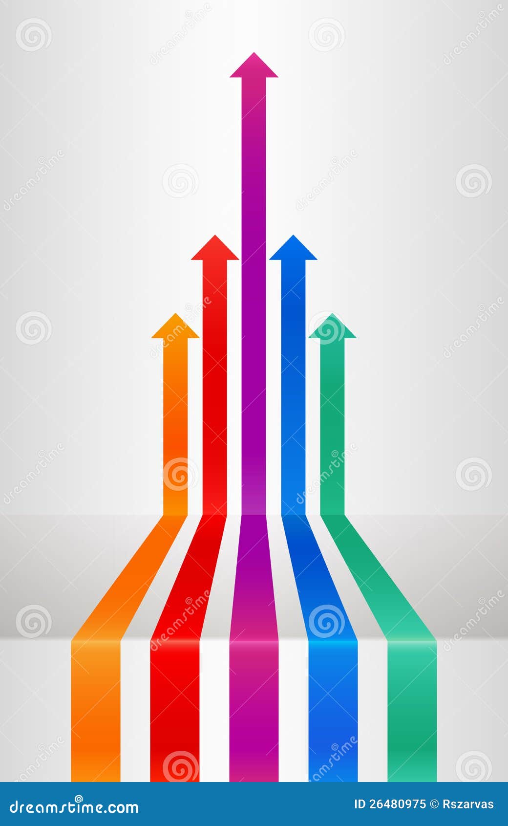 Perspective arrows stock vector. Illustration of outlook - 26480975