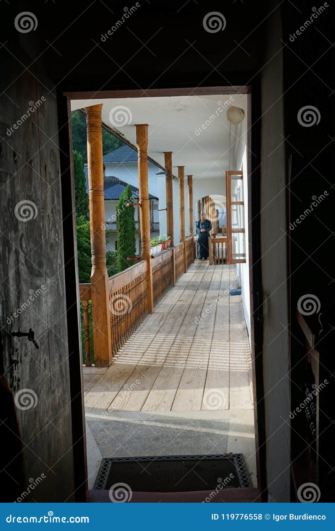 Perspective Balcony View from Inside of the Monk`s Cell Editorial Stock ...