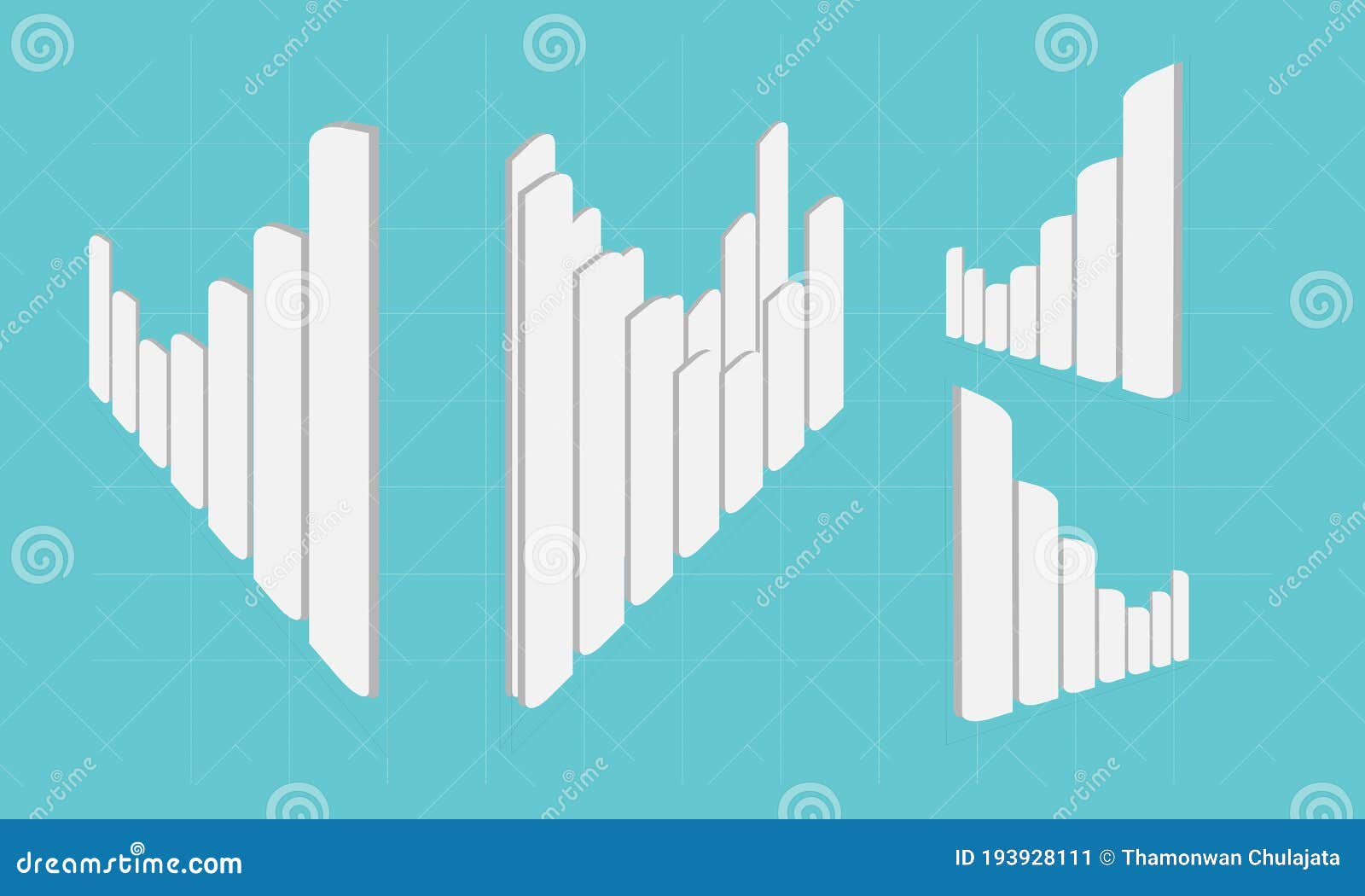 Perspective Bar graph stock vector. Illustration of graphics - 193928111