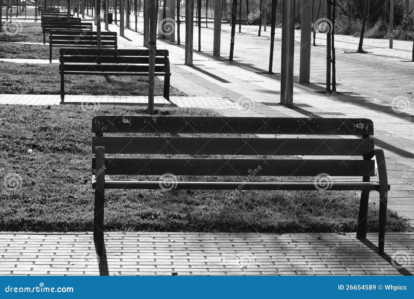 Perspective bench stock image. Image of cordoba, pattern - 26654589