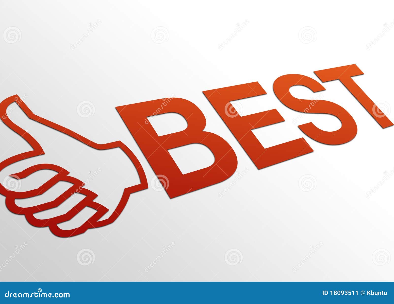 Perspective Best Sign stock illustration. Illustration of thumb - 18093511