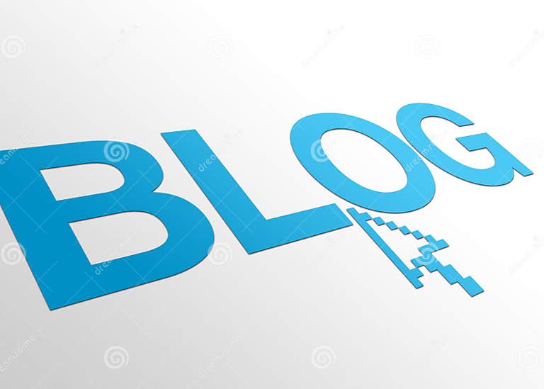 Perspective Blog Sign stock illustration. Illustration of information ...