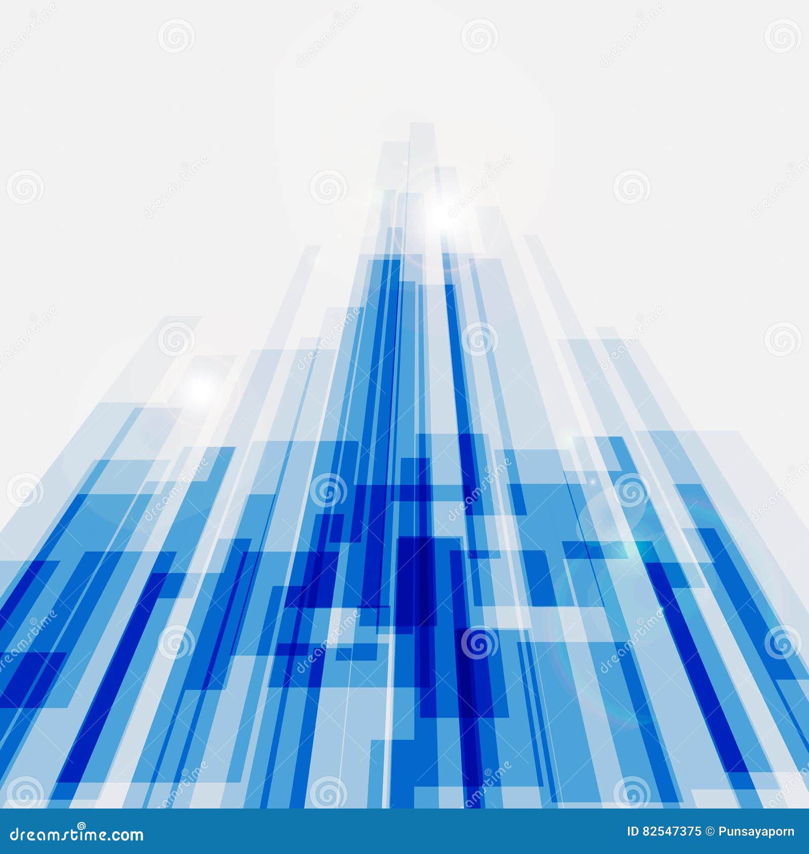 Perspective Blue Abstract Straight Lines Background Stock Vector ...
