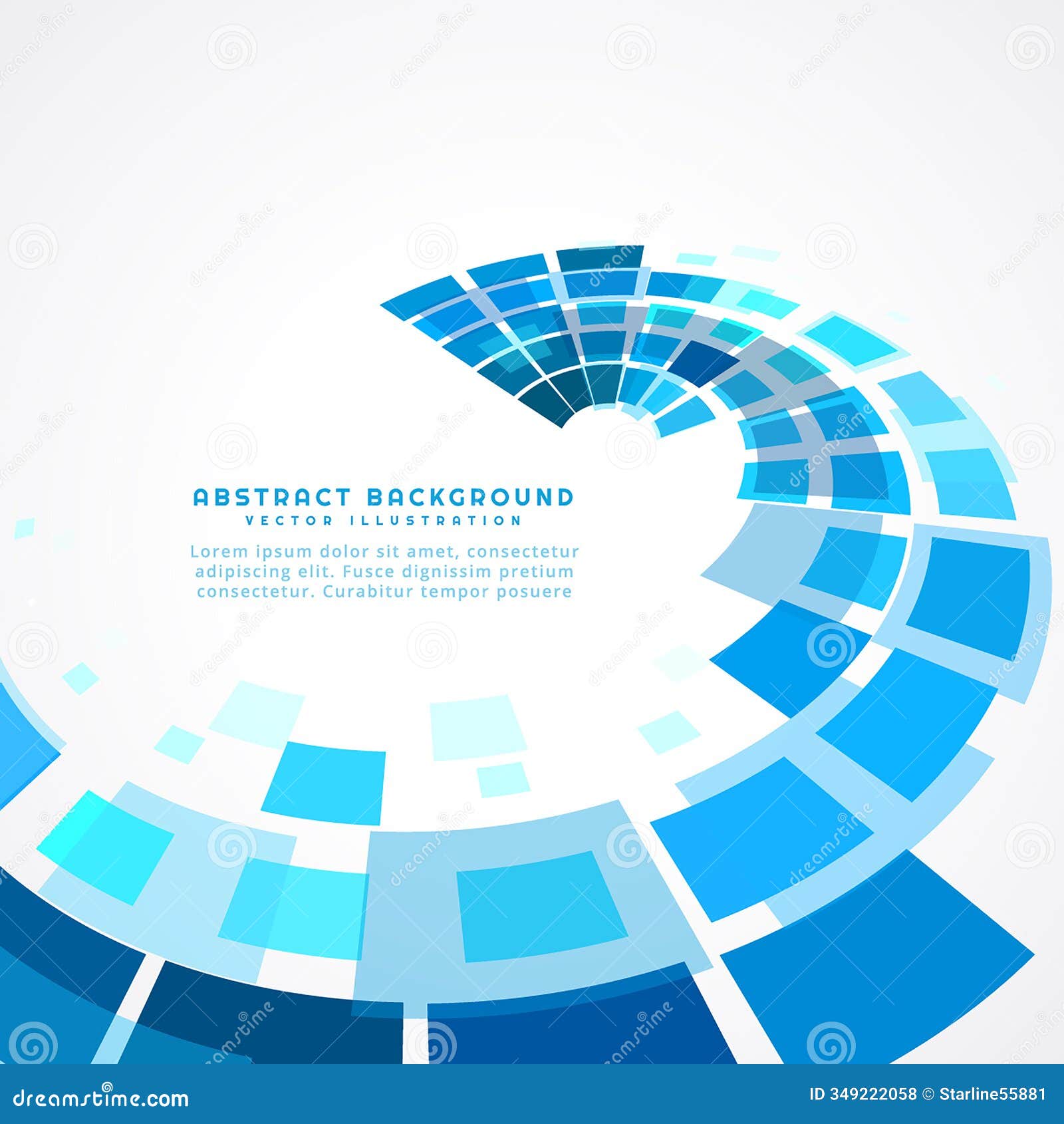 Perspective Of Blue Light Energy Hologram On Grid Matrix Abstract ...