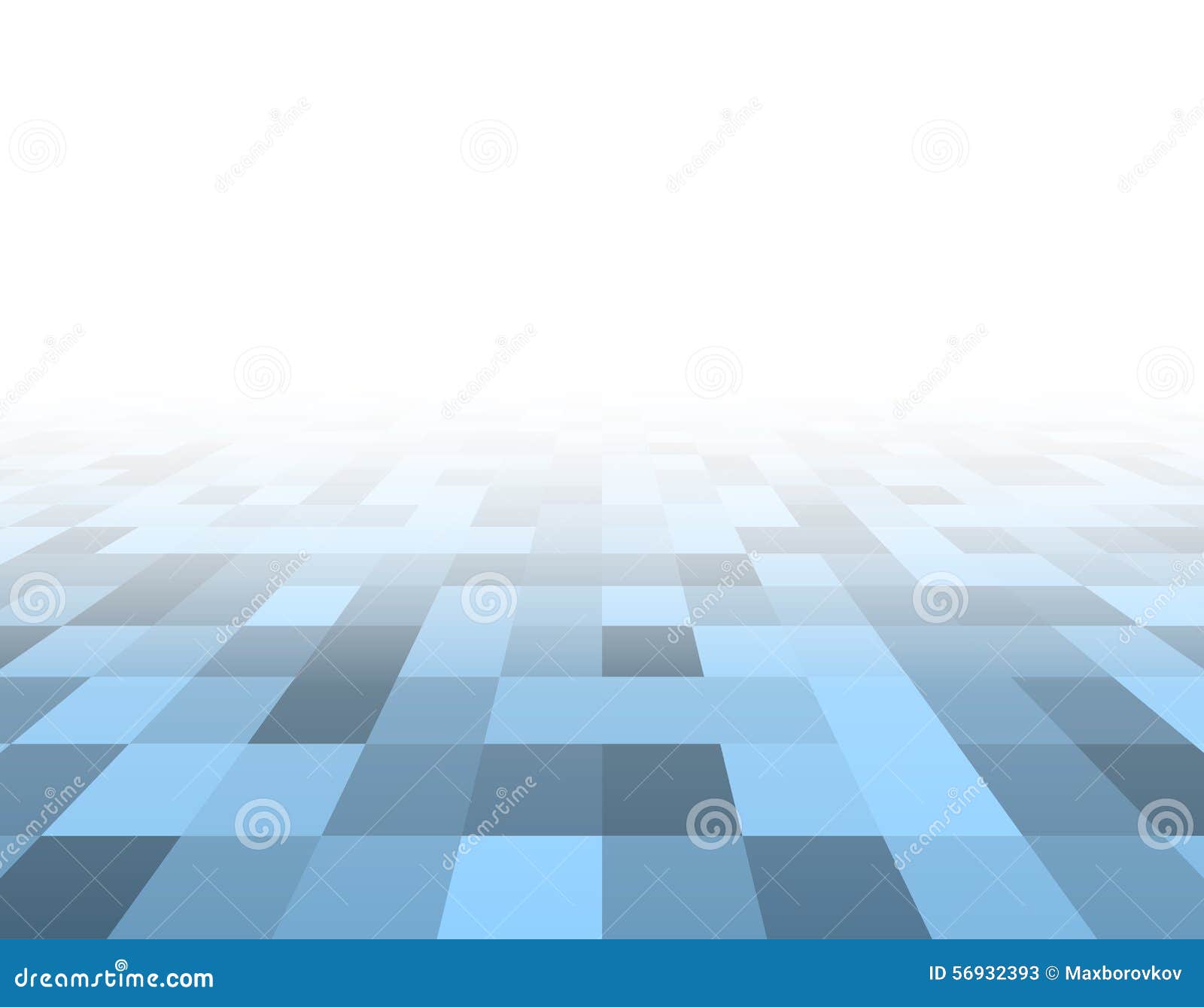 Perspective Blue Checkered Surface Stock Vector - Illustration of ...