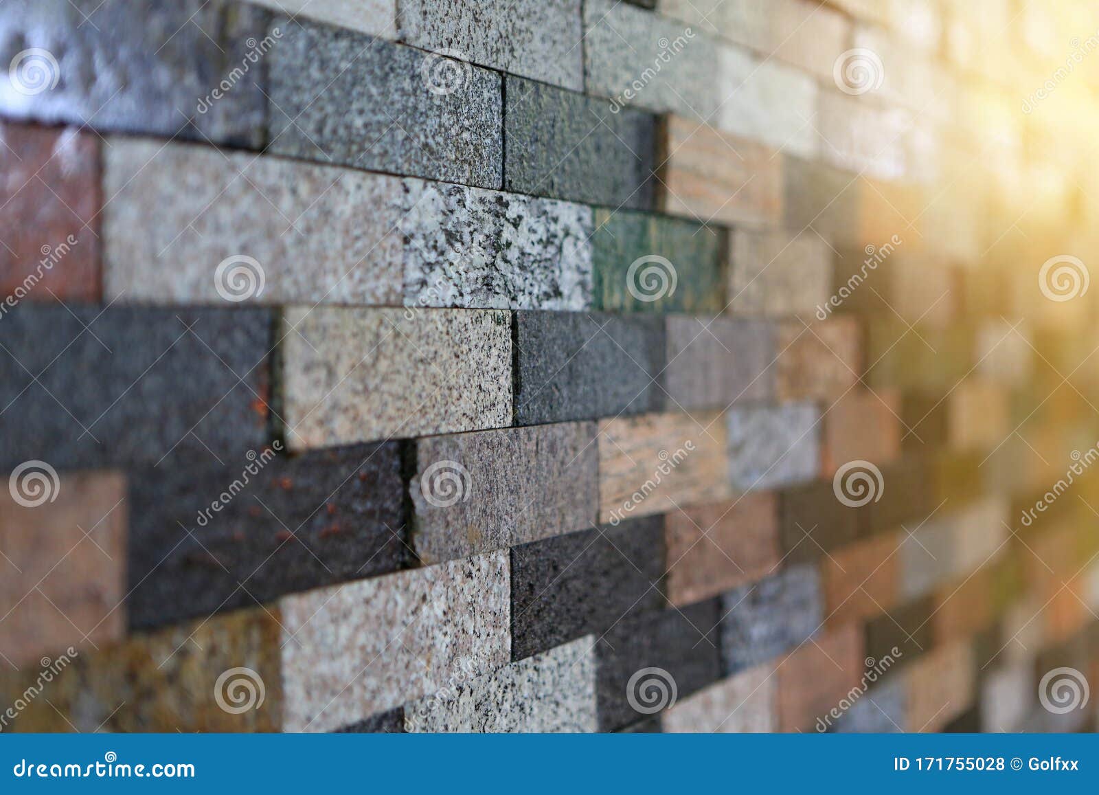 Perspective Brick Wall Background, Soft Focus Stock Photo - Image of ...