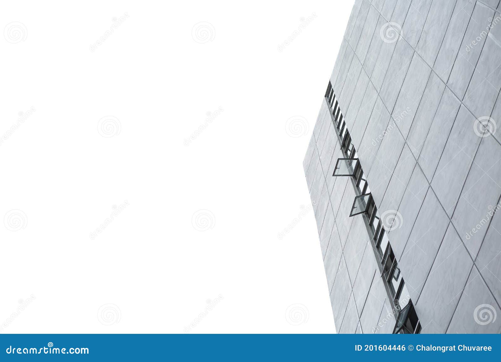 Perspective of Buildings on the White Sky Background and Copy Space ...