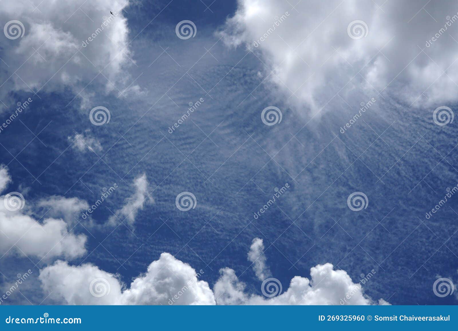 The Perspective of Clouds in the Blue Sky Stock Photo - Image of beauty ...