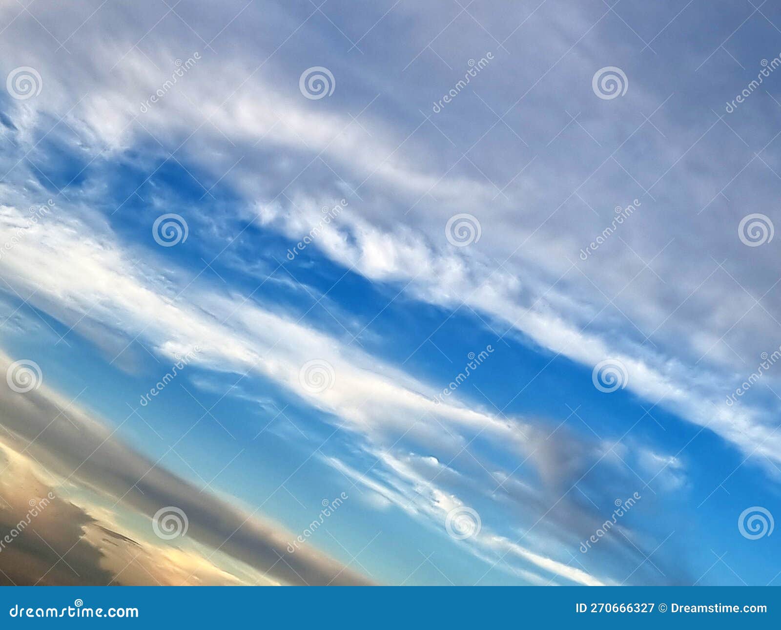 The Perspective of Clouds in the Blue Sky Stock Image - Image of fluffy ...