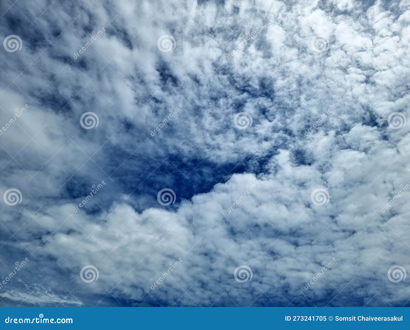 The Perspective of Clouds in the Blue Sky Stock Image - Image of ...