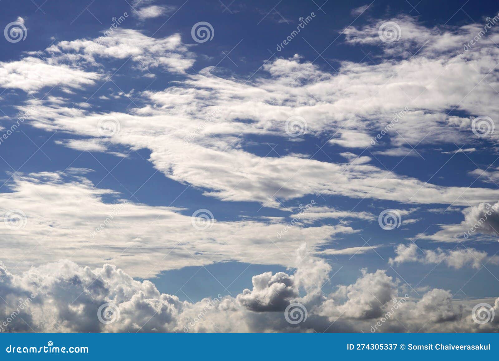The Perspective of Clouds in the Blue Sky Stock Image - Image of cloud ...