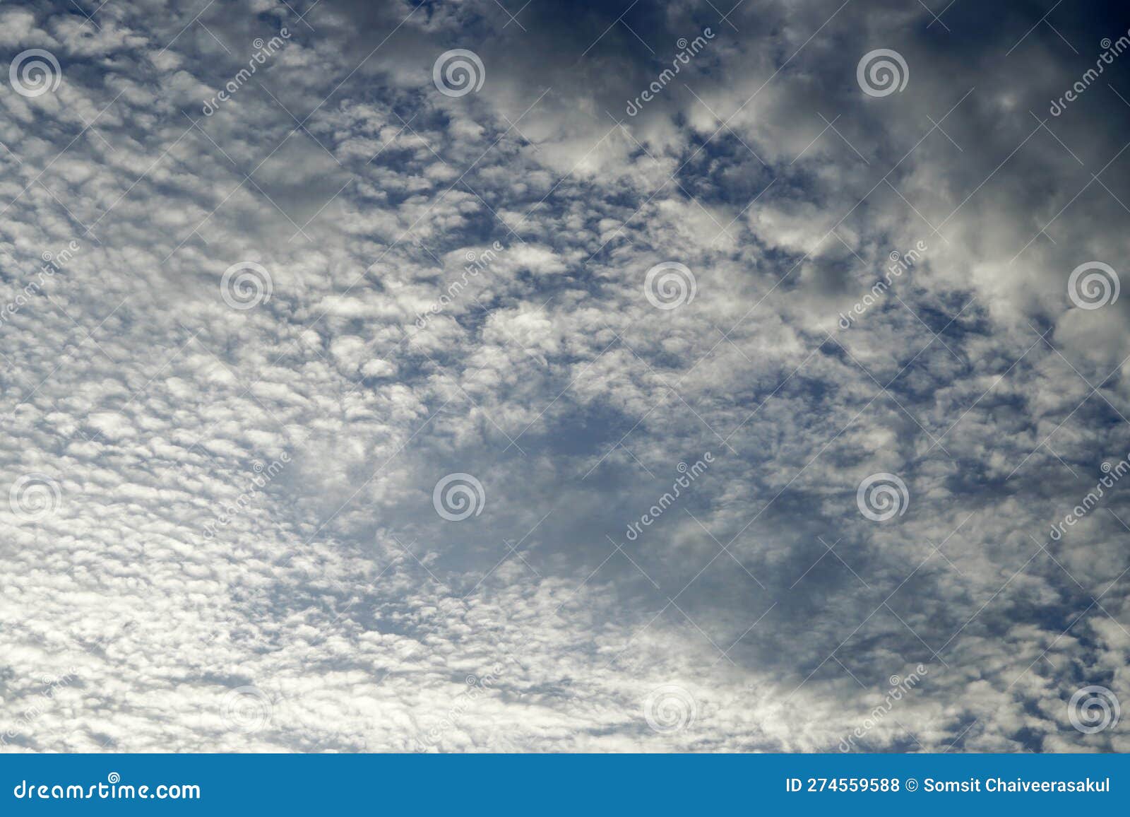 The Perspective of Clouds in the Blue Sky Stock Photo - Image of dark ...