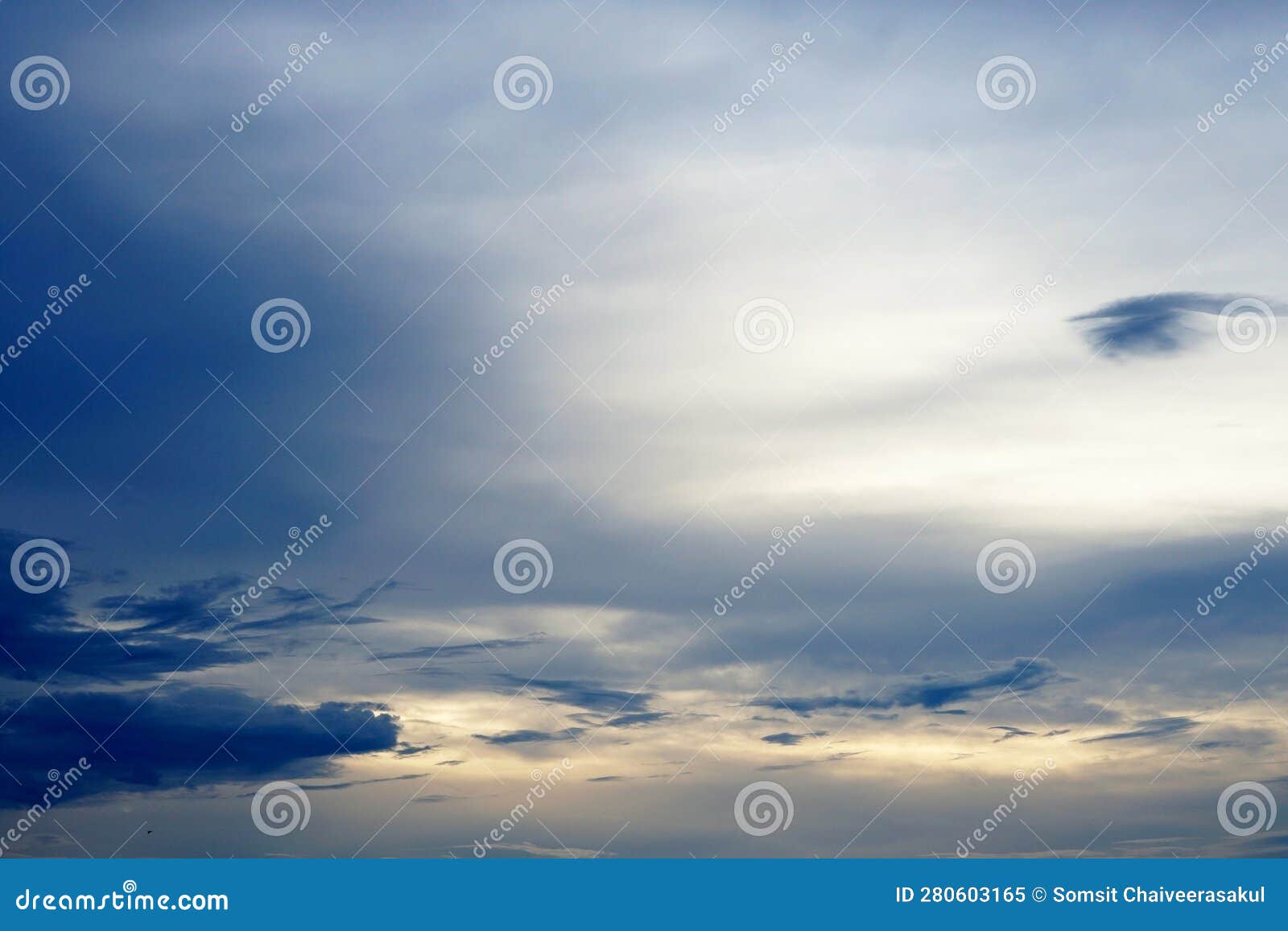 The Perspective of Clouds in the Blue Sky Stock Image - Image of ...