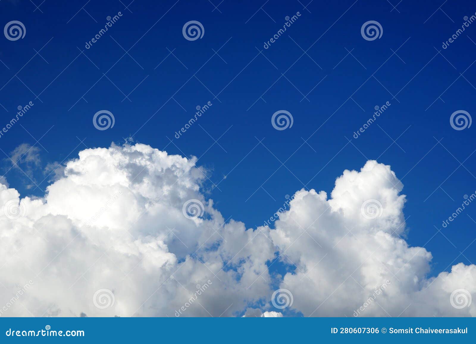 The Perspective of Clouds in the Blue Sky Stock Photo - Image of ...