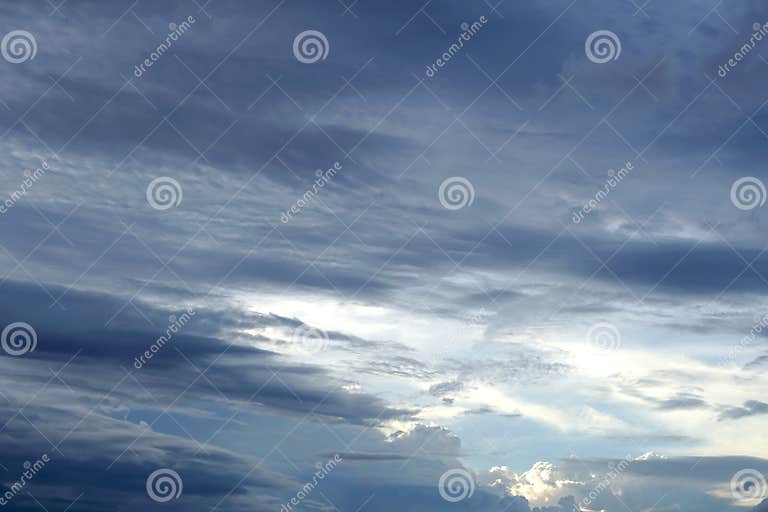 The Perspective of Clouds in the Blue Sky Stock Photo - Image of bright ...