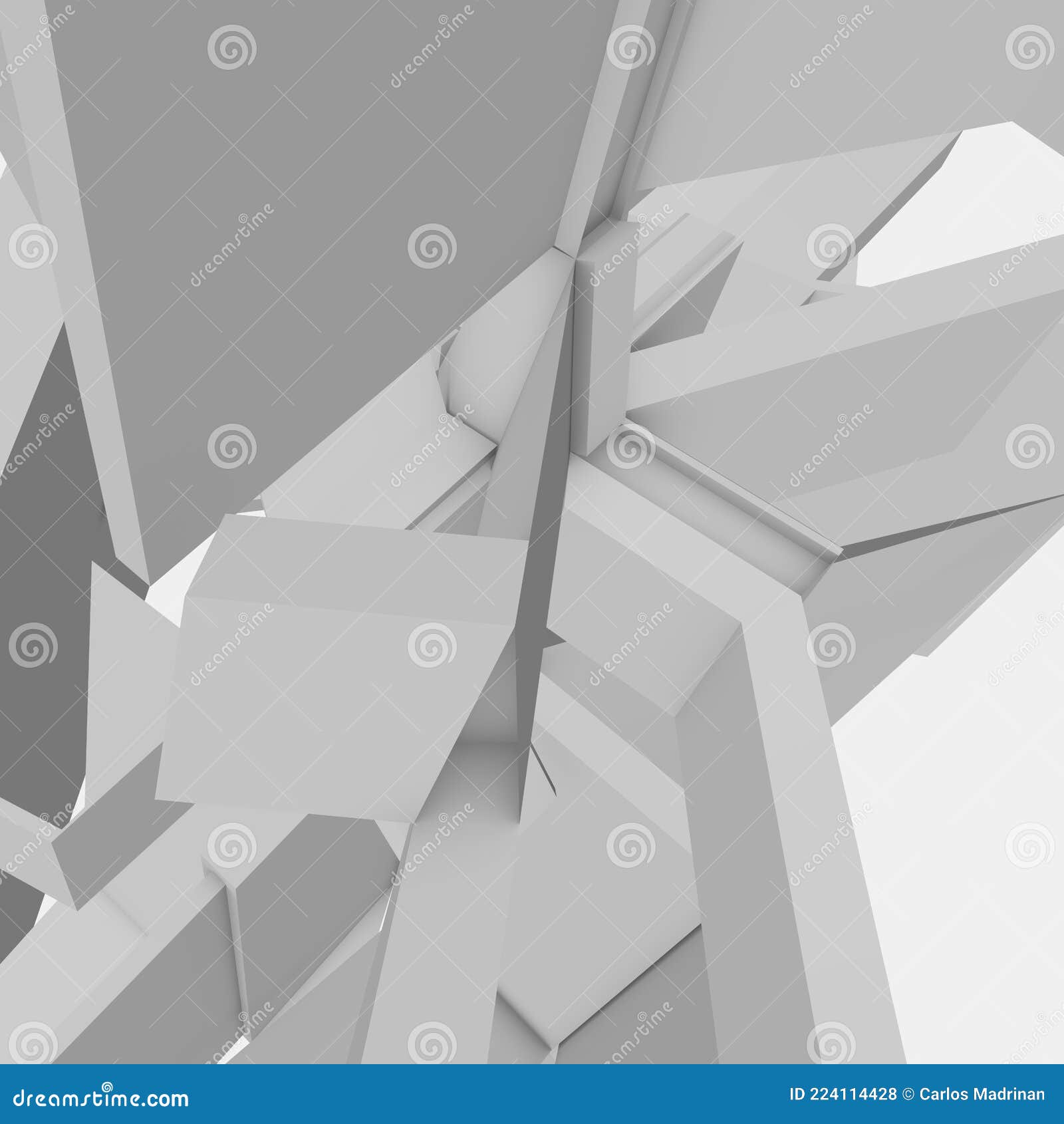 Perspective of a Compact Structure Stock Vector - Illustration of ...