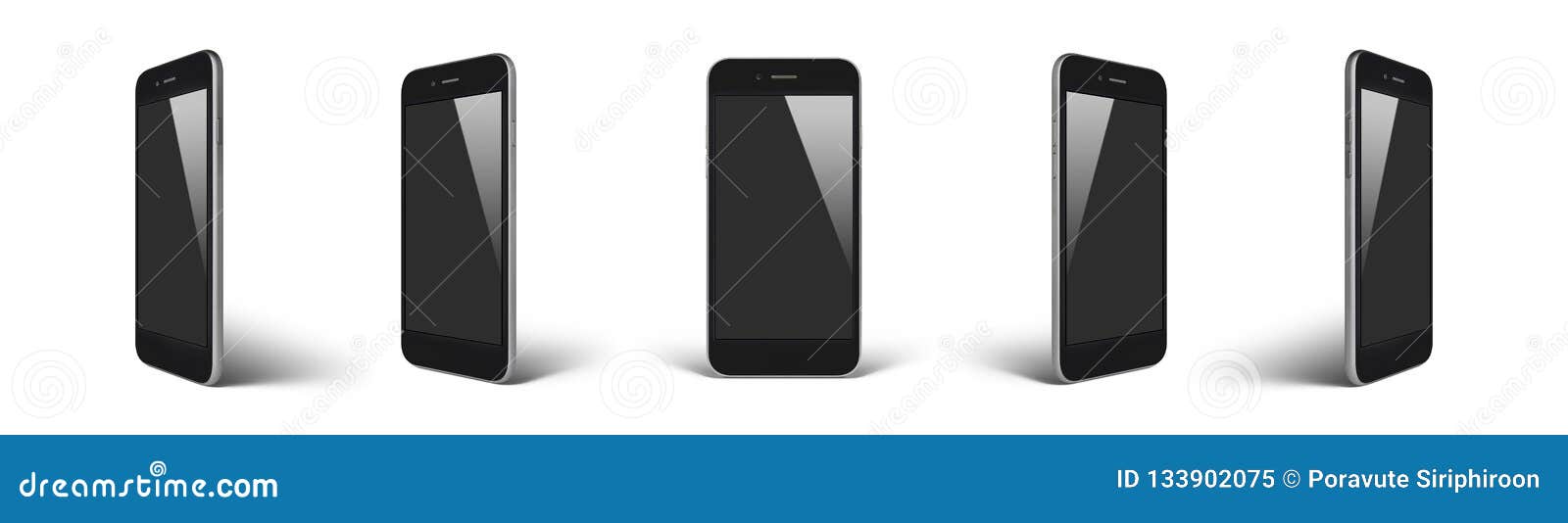 Perspective Concept of Empty Screen Smartphone Stock Illustration ...