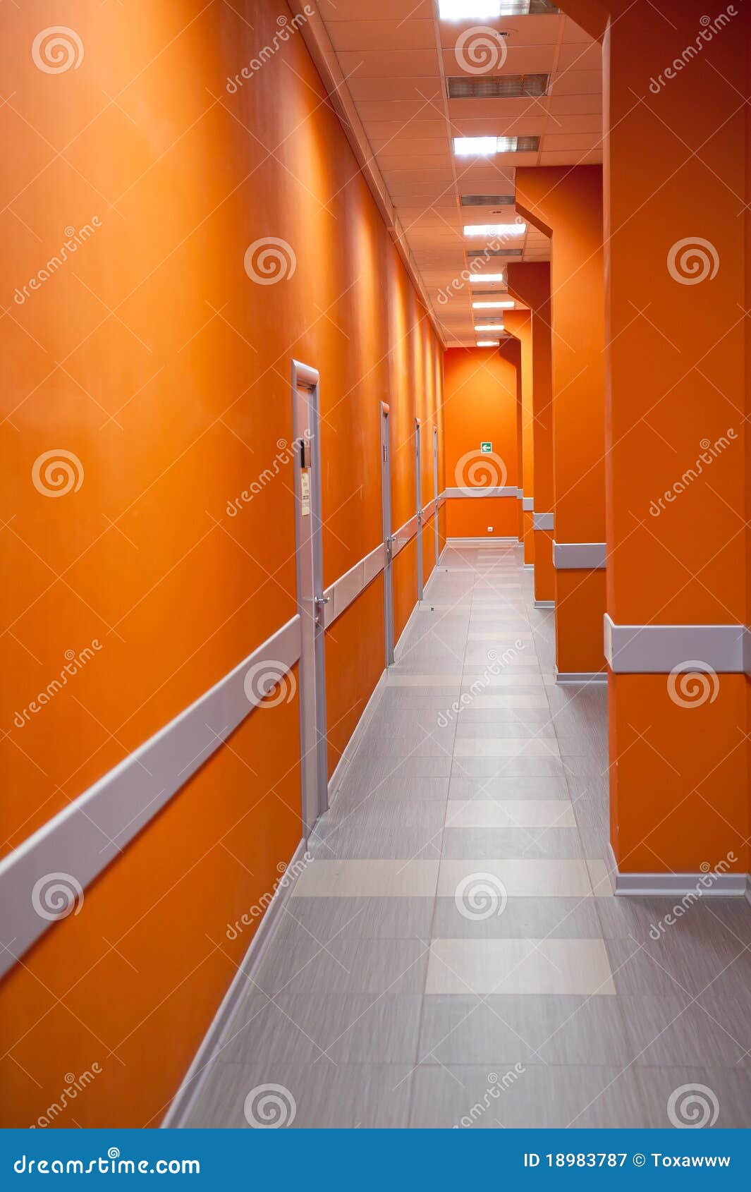 Perspective of a corridor stock image. Image of structure - 18983787