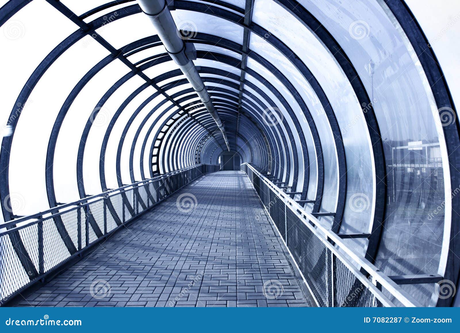 Perspective of the Corridor Stock Image - Image of metal, geometric ...