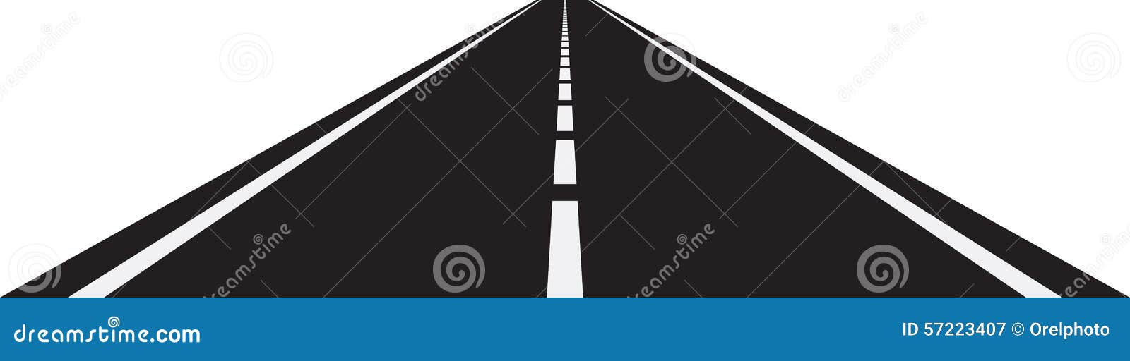 Perspective of curved road stock vector. Illustration of line - 57223407