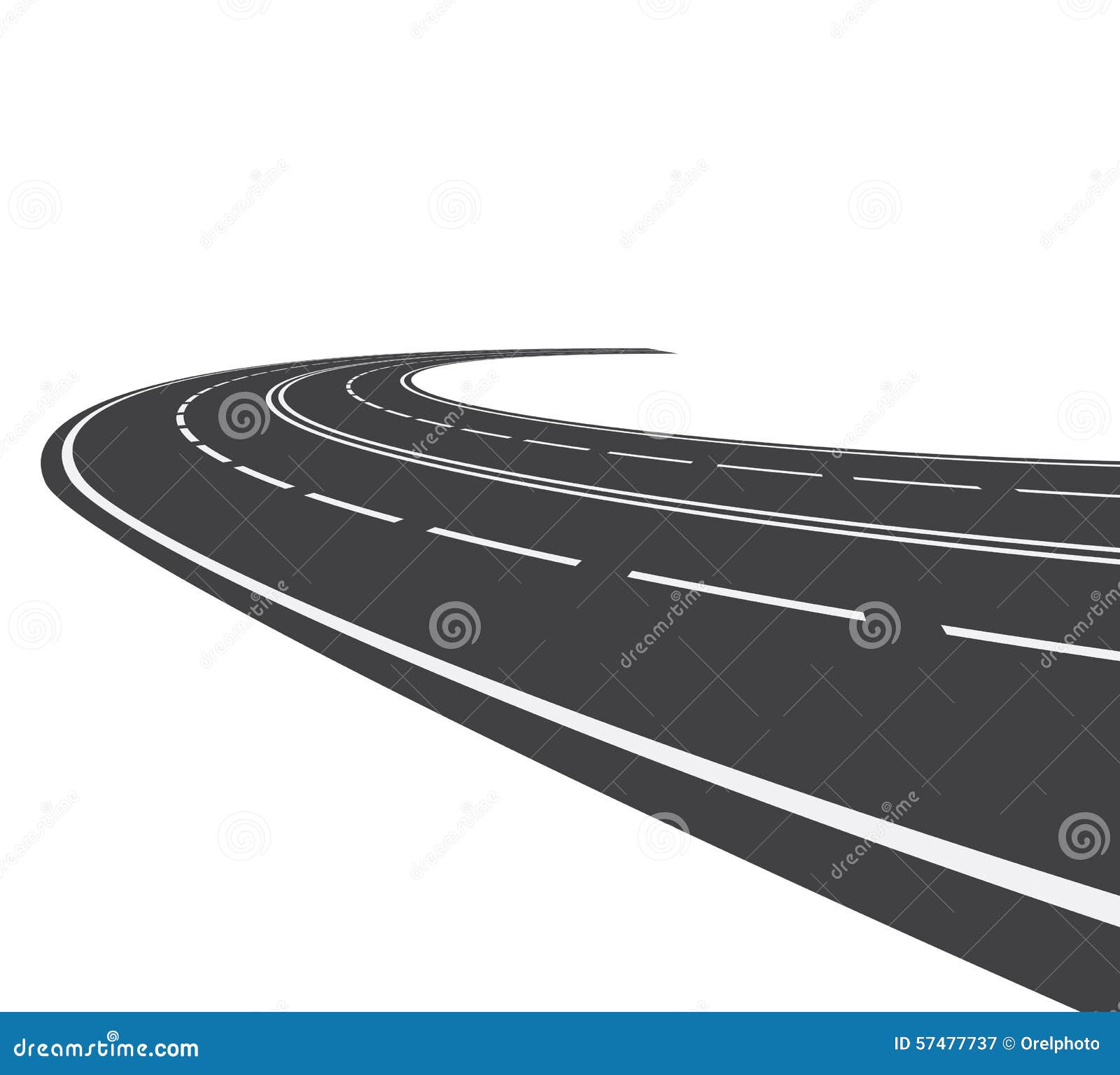 Curved Road Vector