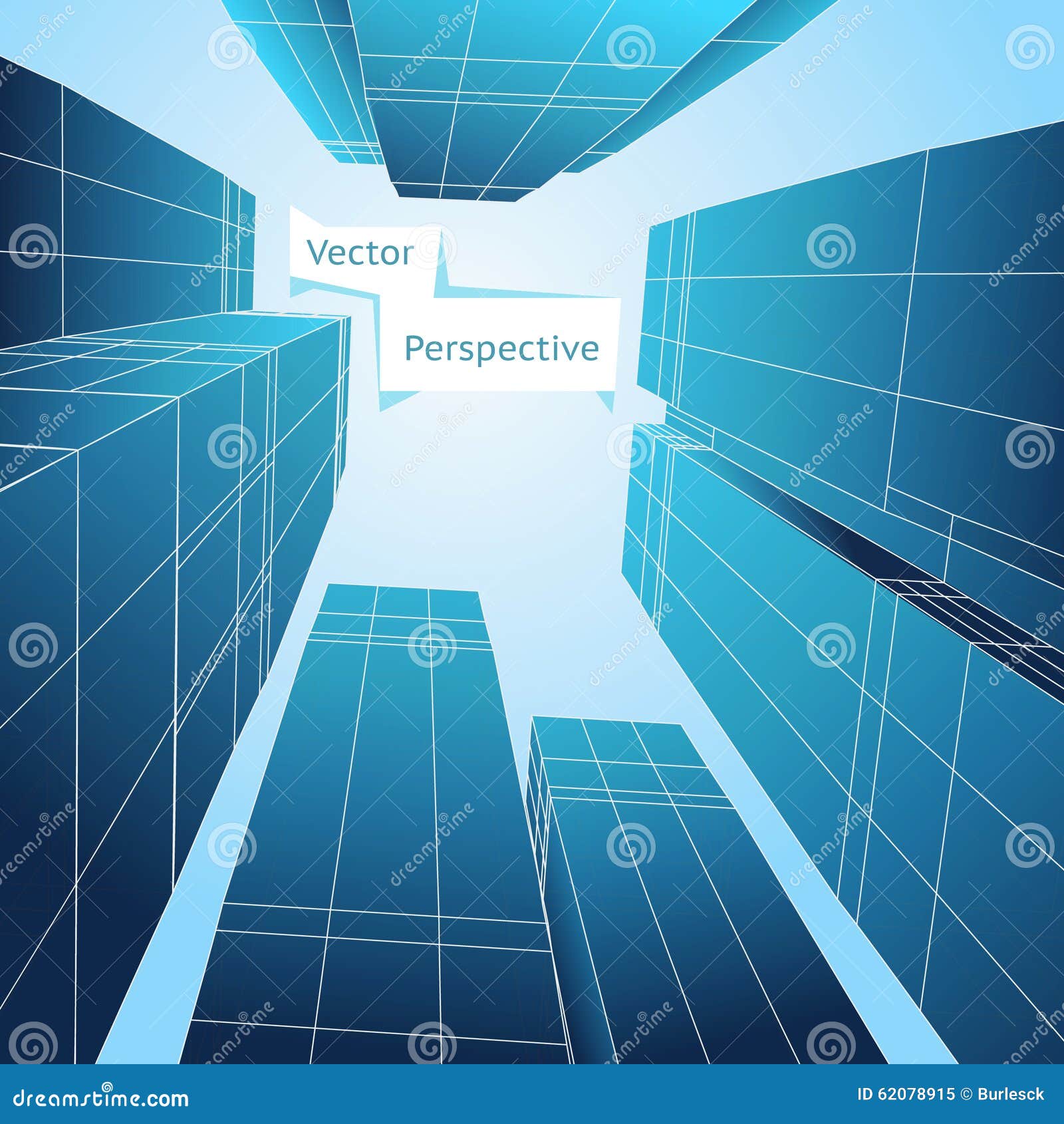 Perspective 3d Building. Abstract Vector Poster Stock Vector ...