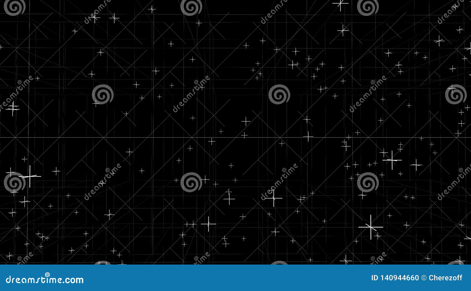 Perspective 3D Grid on Black Background Stock Illustration ...