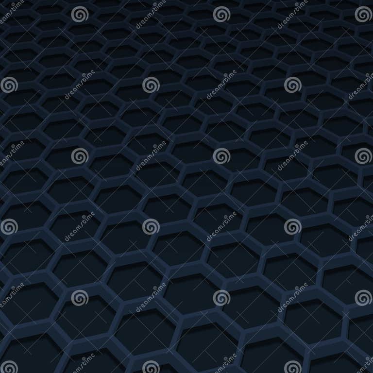 Perspective Dark Navy Hexagonal Background. Stock Vector - Illustration of fabric, perspective ...