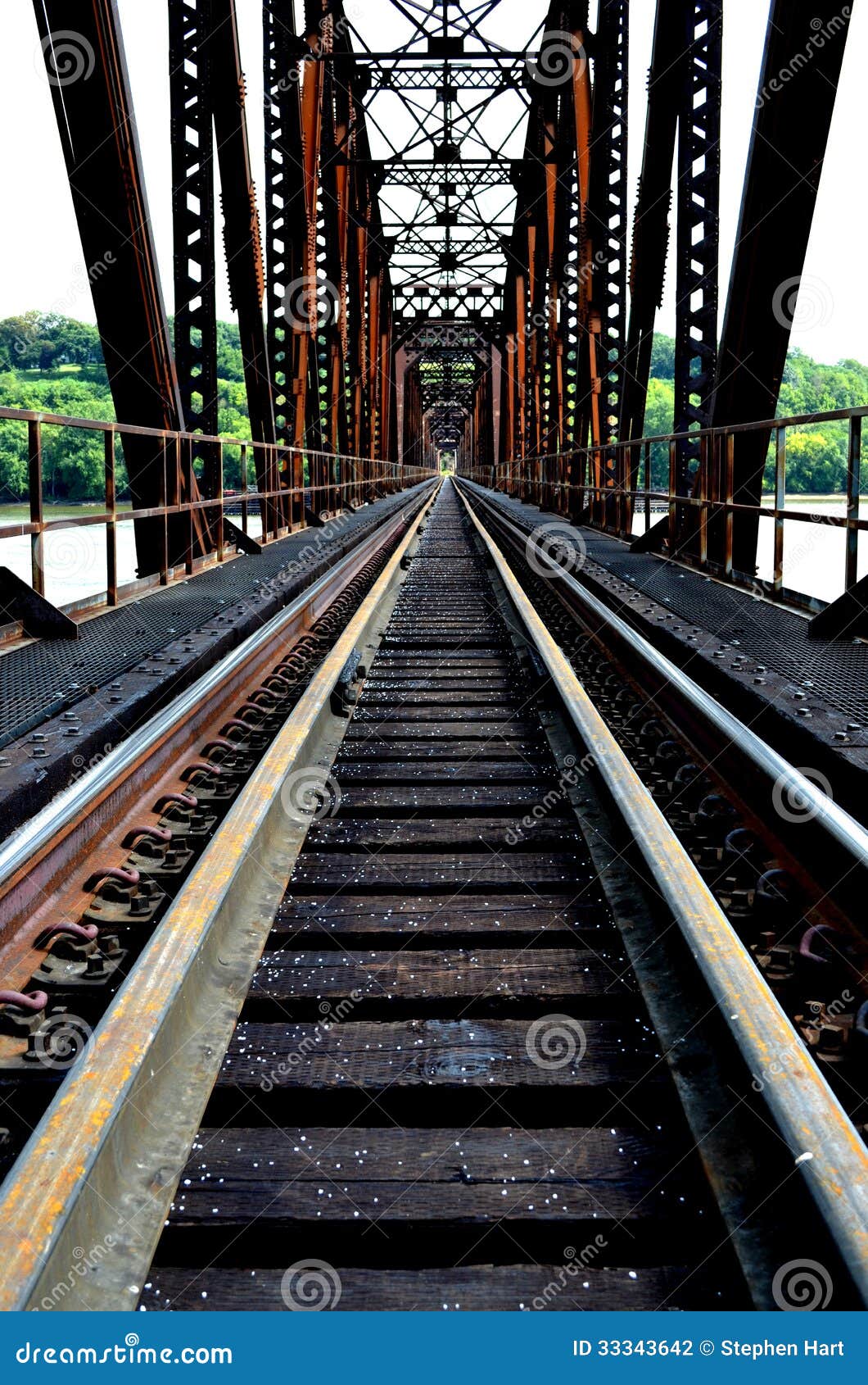 Perspective De Pont En Chemin De Fer Photo stock - Image du longeron ...