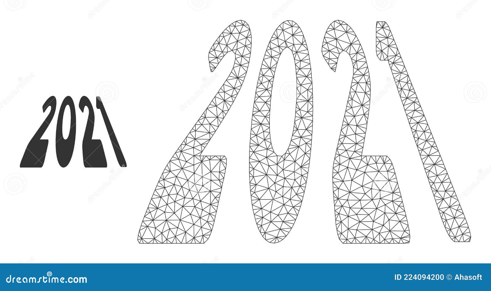 2021 Perspective Digits Vector Mesh Network Model Stock Vector Illustration Of Polygon