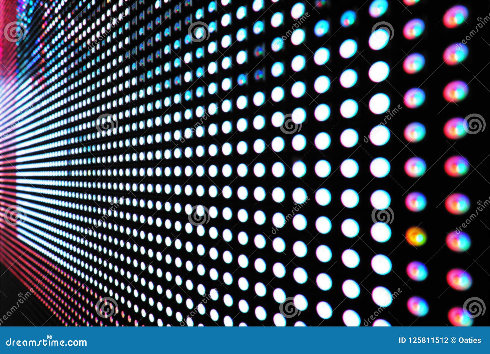 Perspective of Dots LED Backlight Pattern Stock Photo - Image of music ...