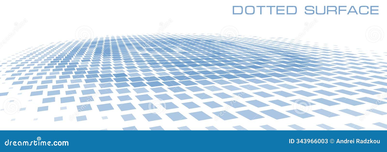 Perspective Dotted Grid by Blue Squares. Vector Graphics Stock Vector ...